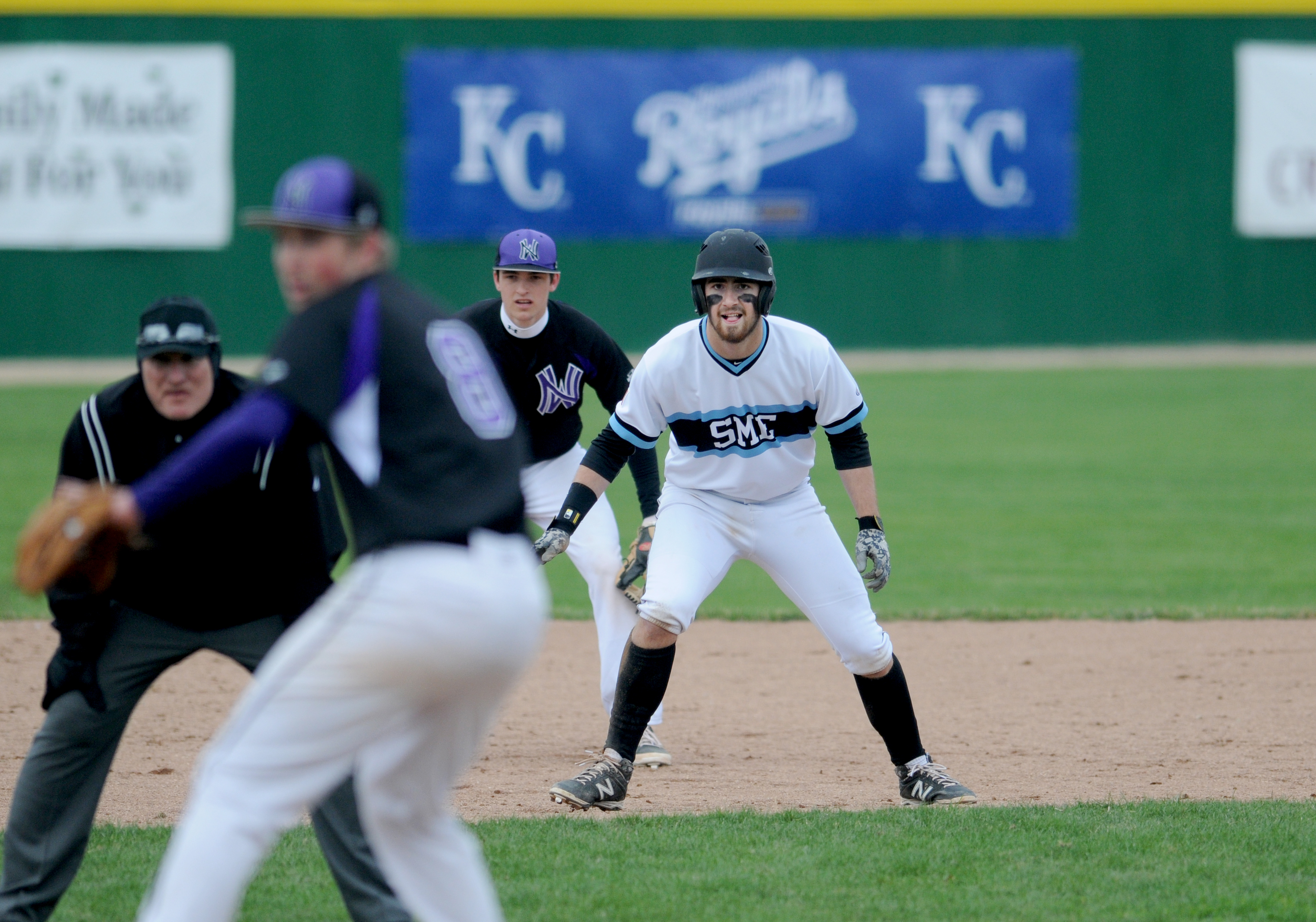 Senior Trey Austin watches the pitch in anticipation. Photo by Marisa ...