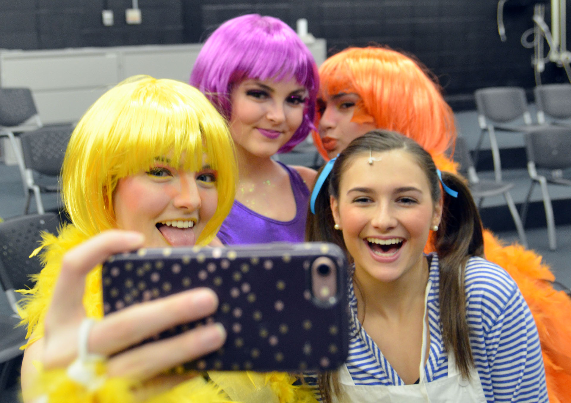 Juniors Maddie Smiley and Savanna Worthington, and sophomores Maggie ...