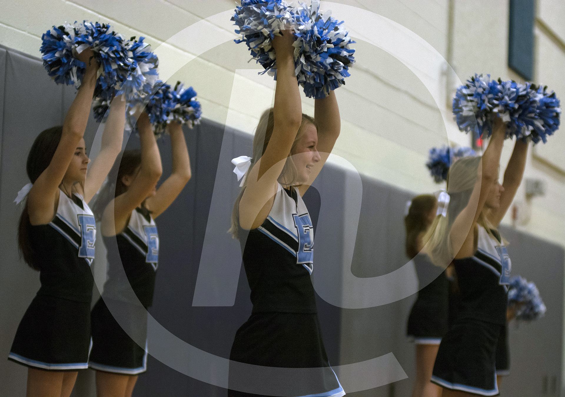 Freshman Hannah Taylor performs a cheer routine alongside her fellow ...