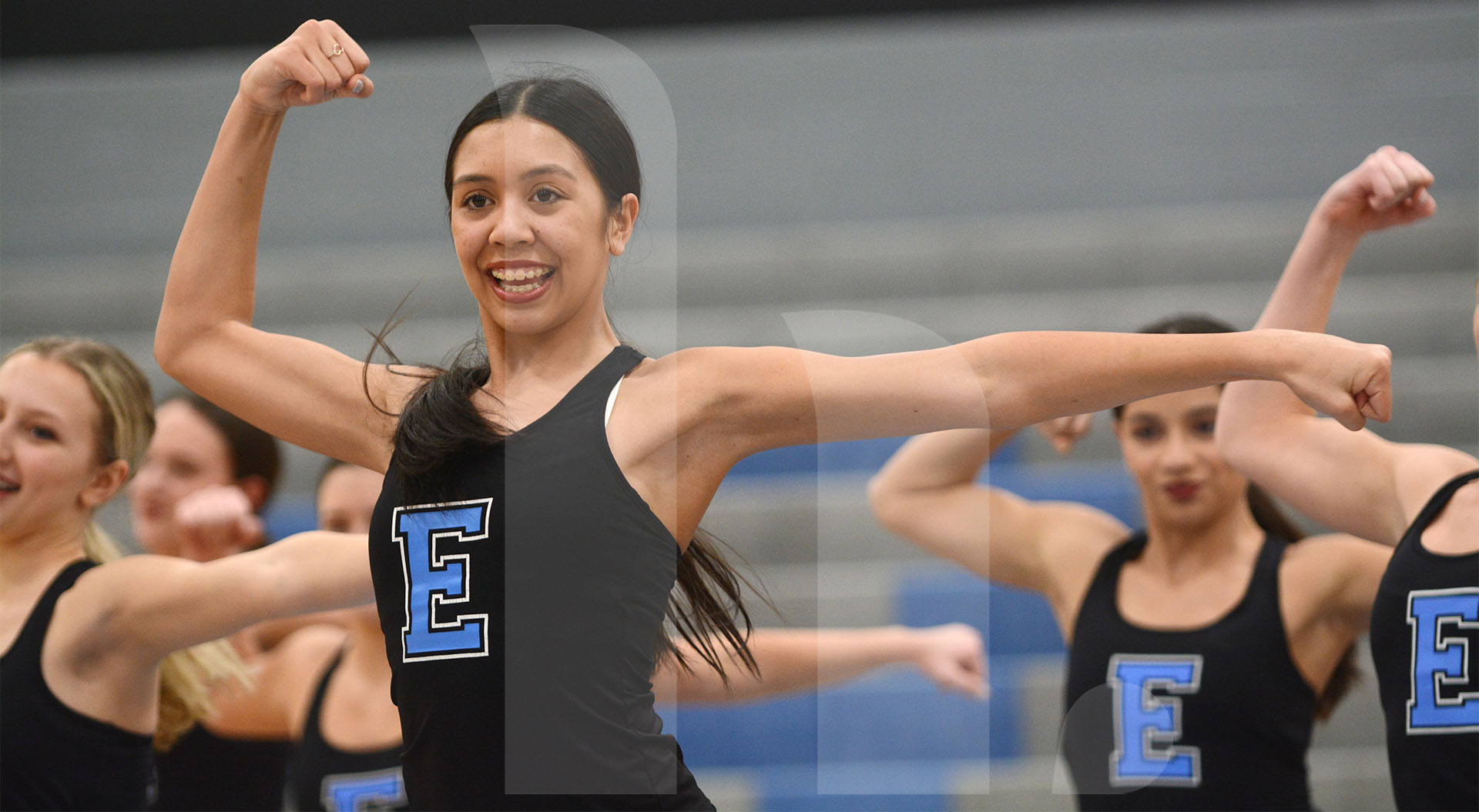 Freshman Julie Griggs preforms with the JV lancer dancers during ...